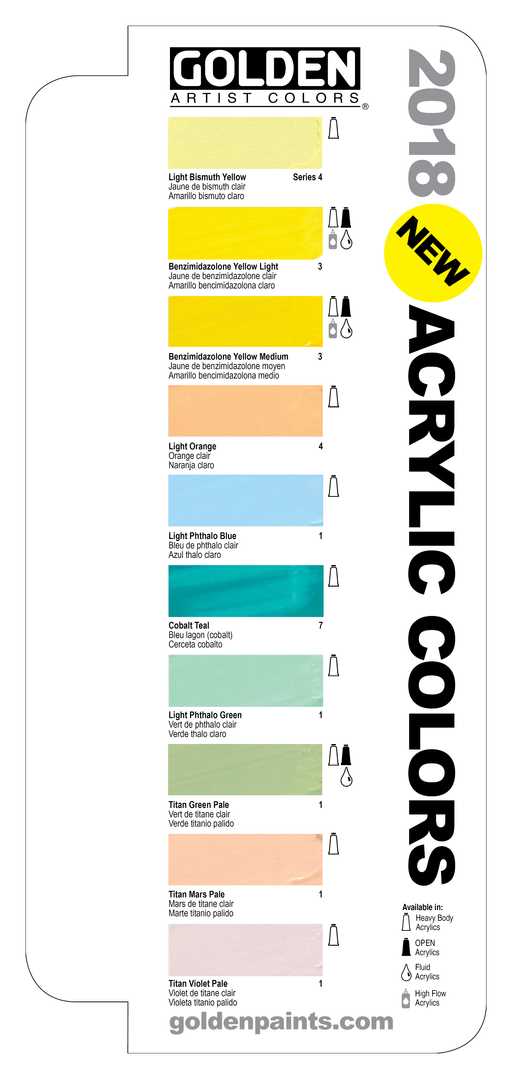 GOLDEN Adds Ten New Colors to Heavy Body Line and Launches Consumer ...